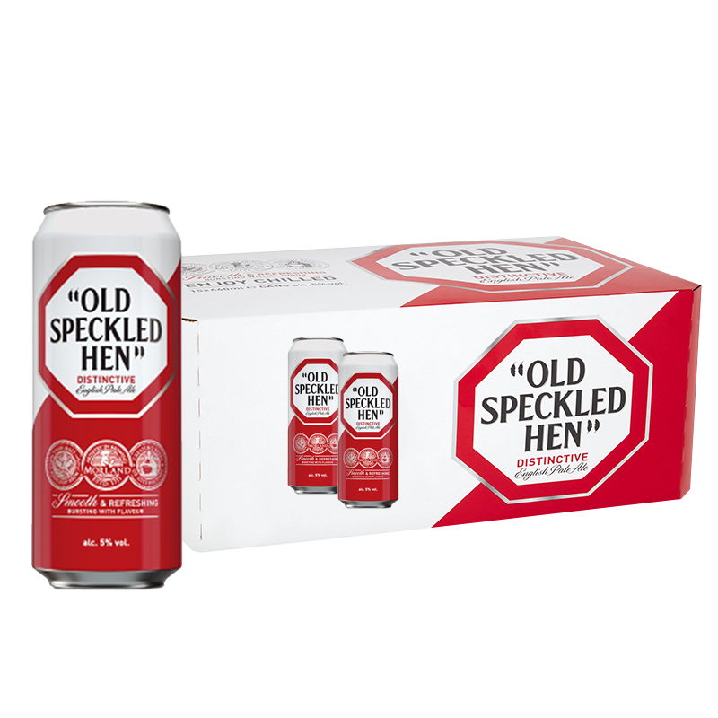 Greene King Old Speckled Hen 4.8% 500ml Can - 24 Pack – Union Jack's ...