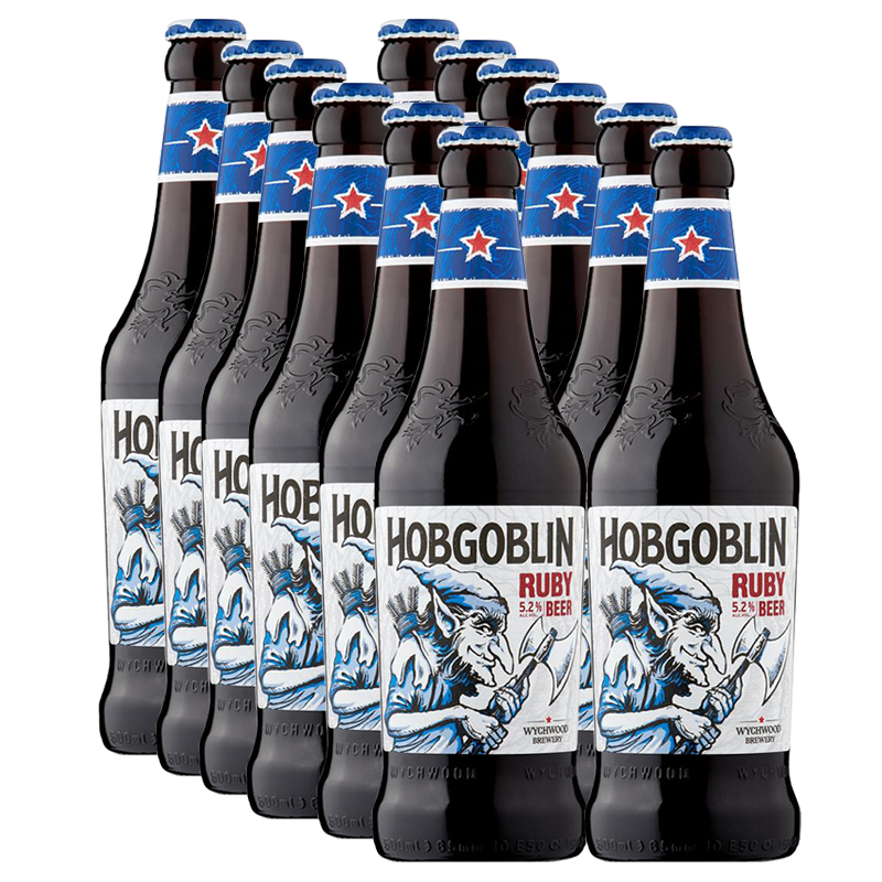 Wychwood Hobgoblin Ruby Ale 500ml -12 Pack – Union Jack's Alcohol