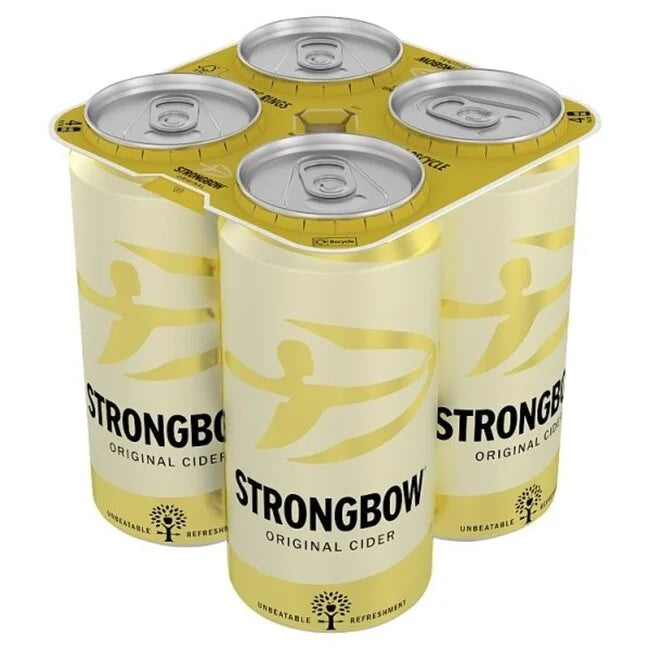 Strongbow Original Cider Can 440ml - 4 Pack – Union Jack's Alcohol
